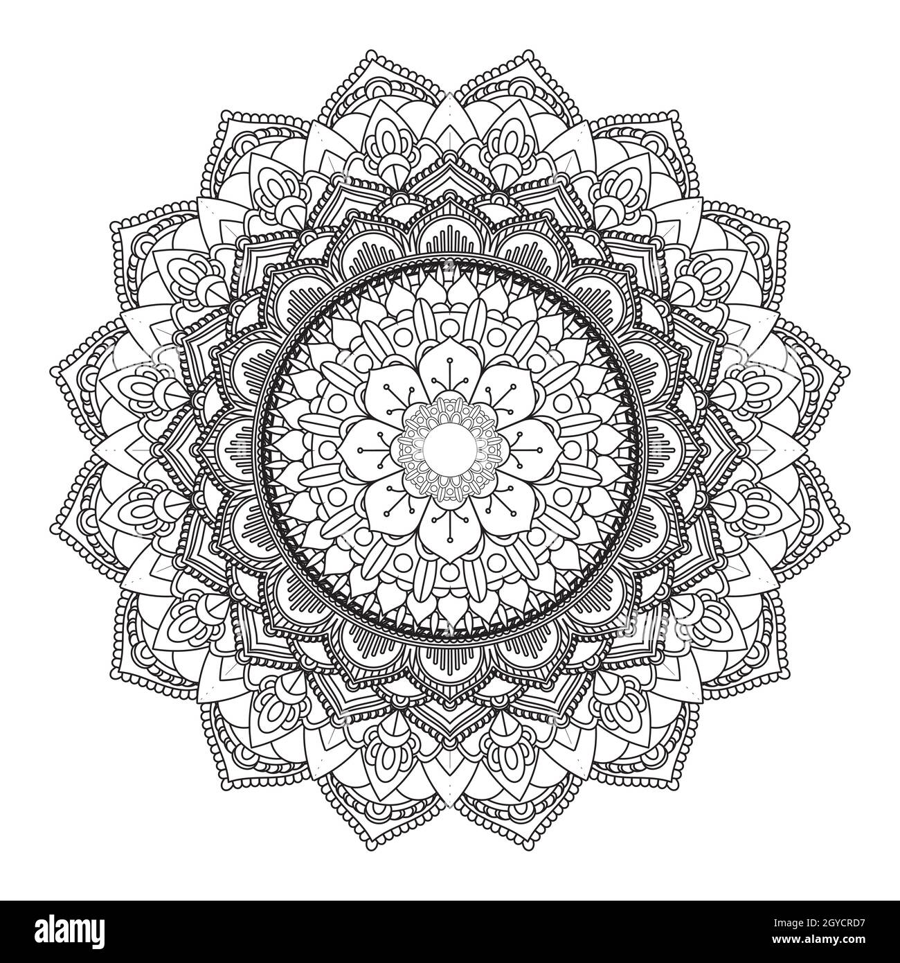 Mandala vector drawing hi-res stock photography and images - Alamy