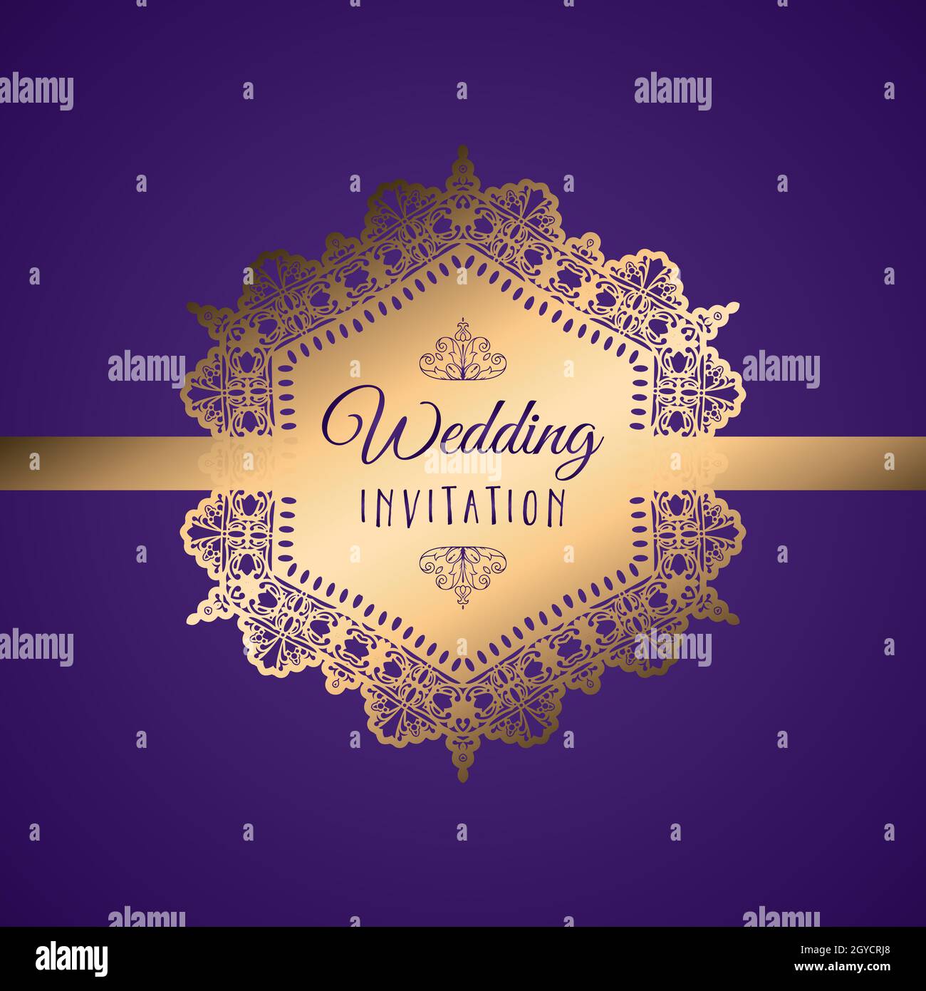 Decorative design for a wedding invitation Stock Photo - Alamy