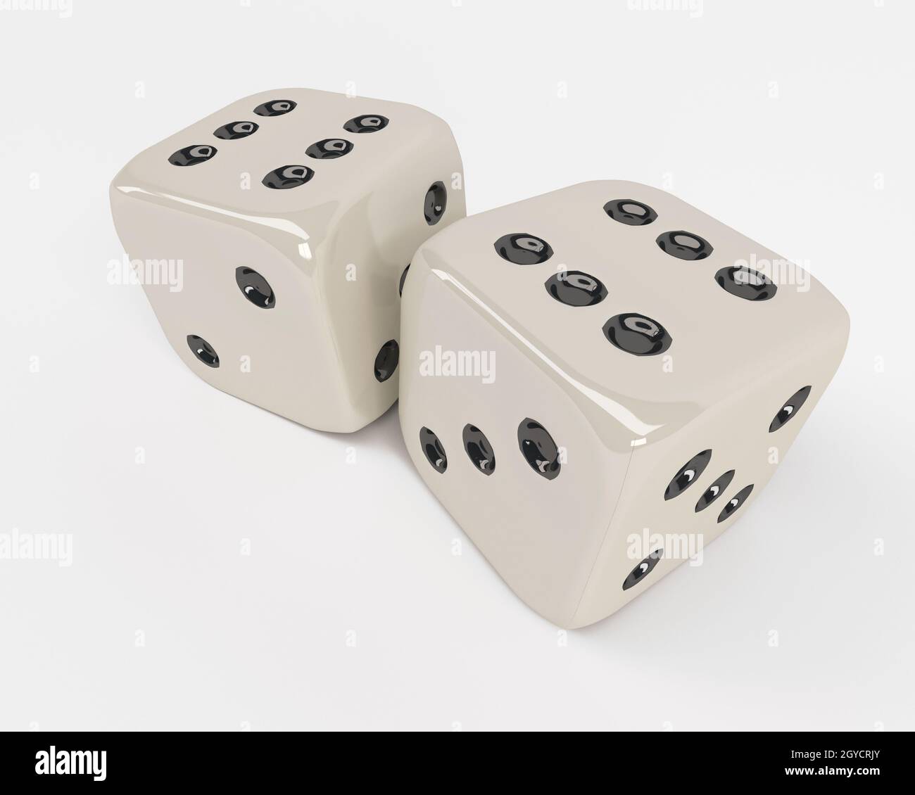 3D Render of Dice Stock Photo - Alamy