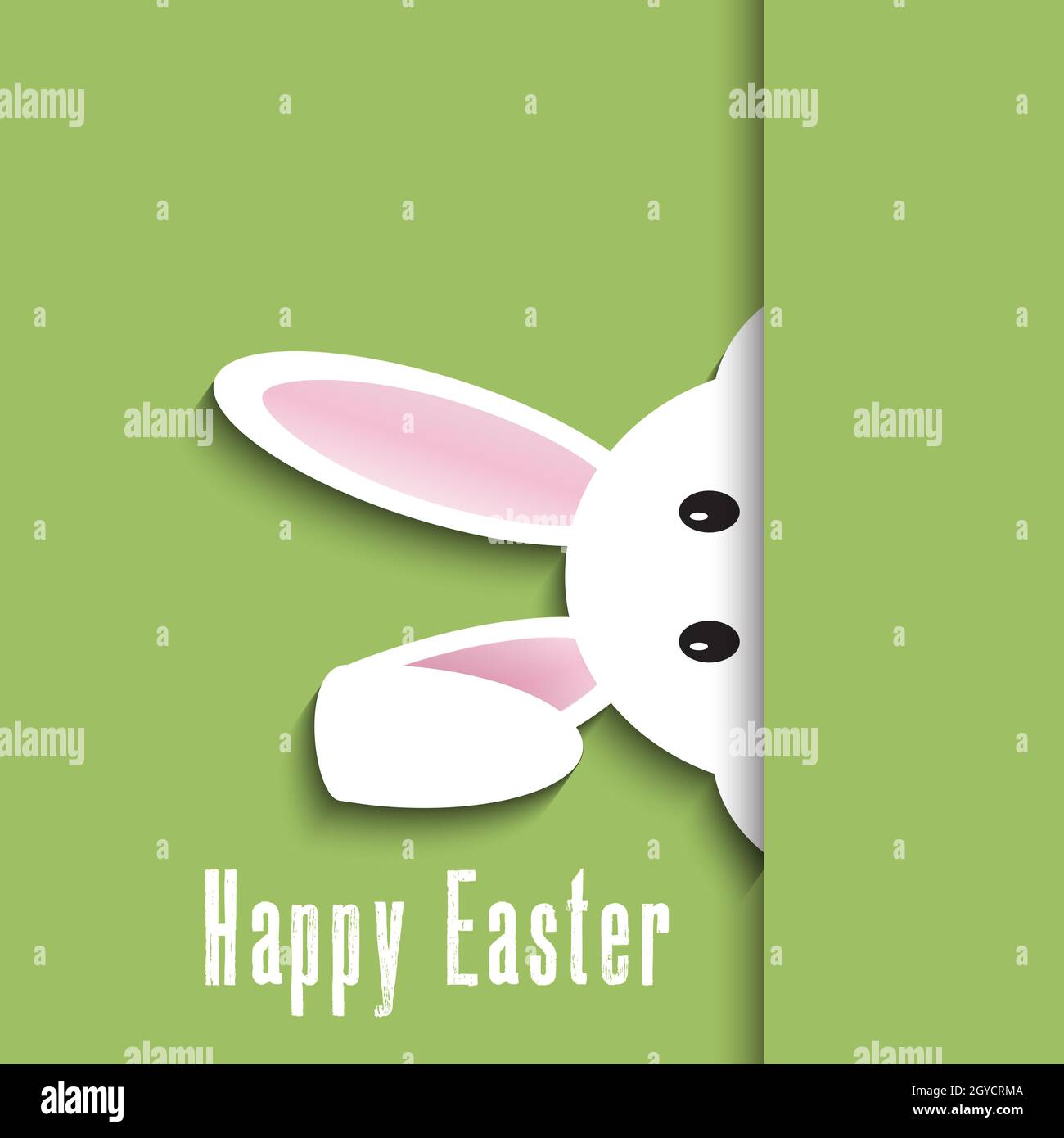 Easter background with cute bunny design Stock Photo - Alamy