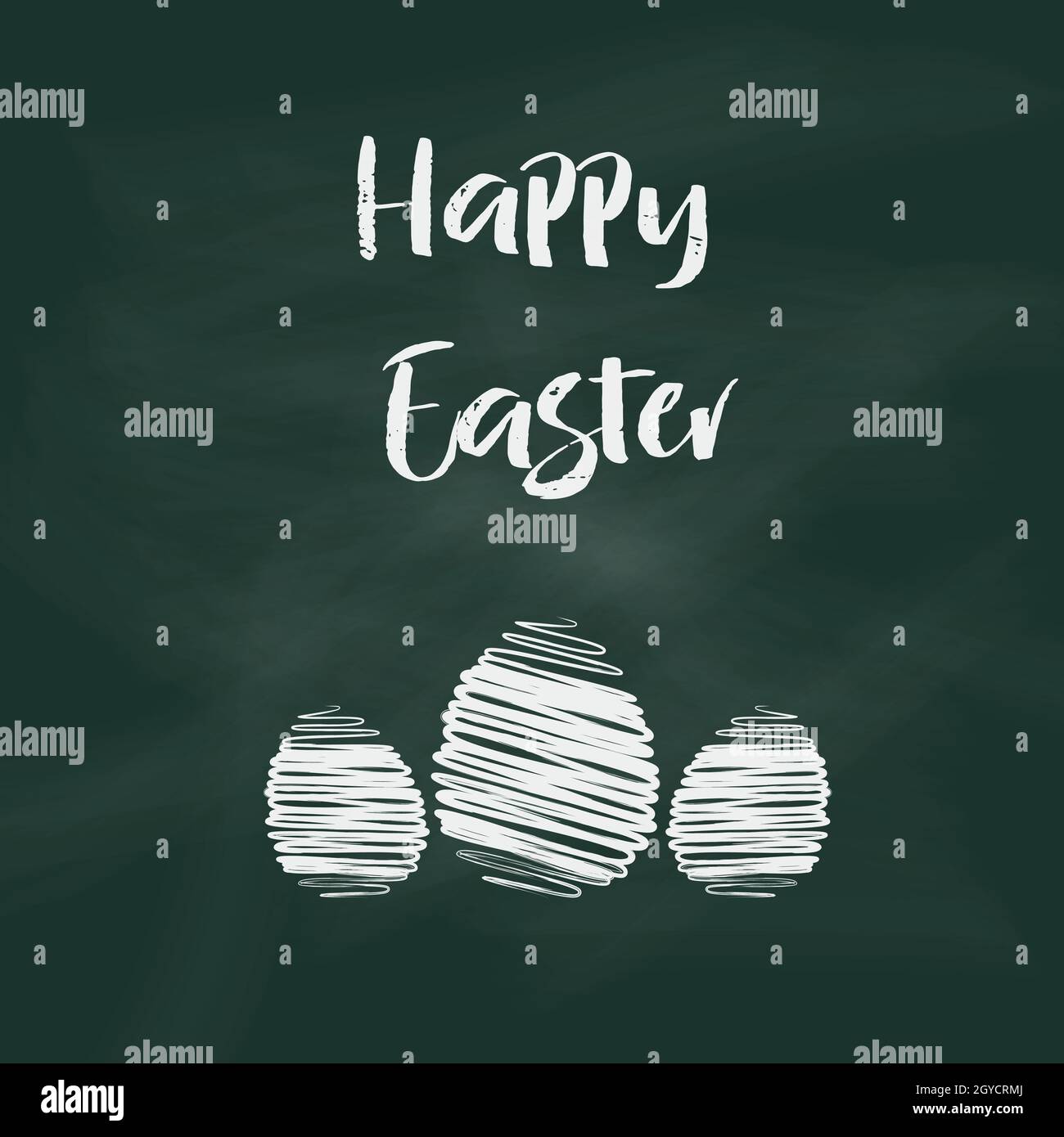 Easter background with text on chalkboard design Stock Photo - Alamy