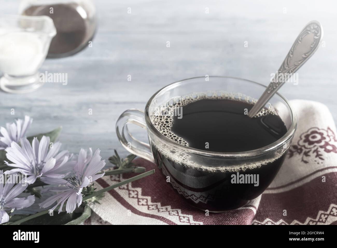 Alternative coffee substitute: a hot decaffeinated drink made from ...