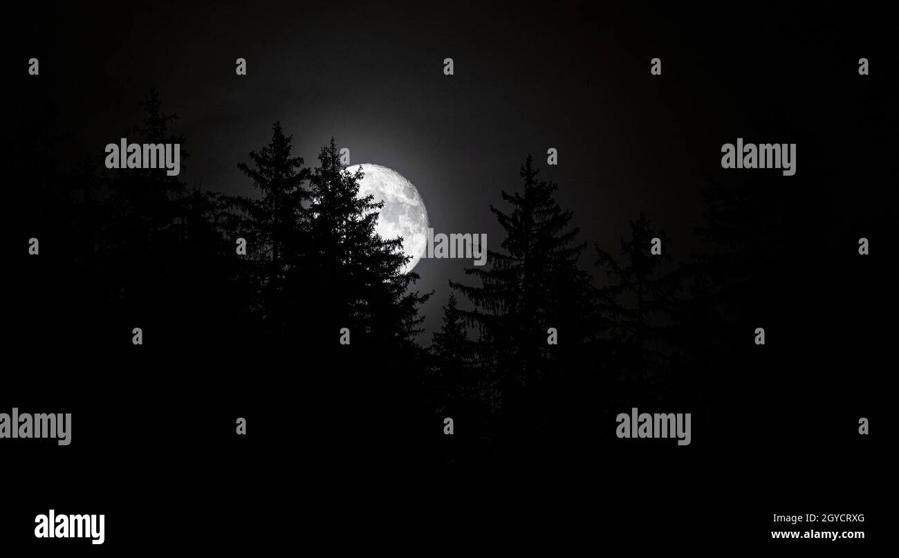 Moonrise night nighttime hi-res stock photography and images - Alamy