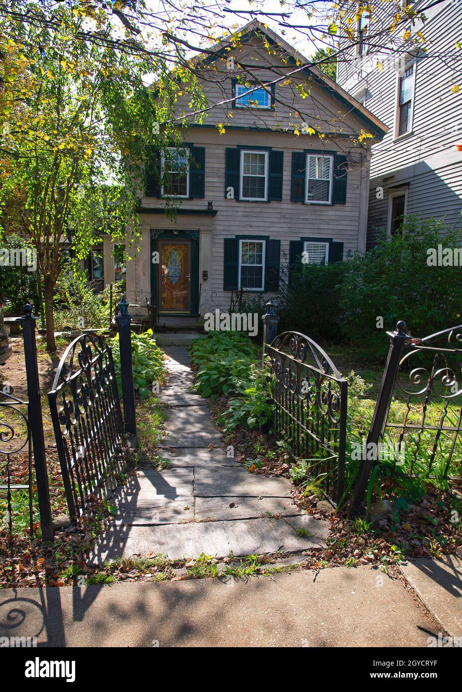 An older home on a side street of Chester, Massachusetts, USA Stock ...