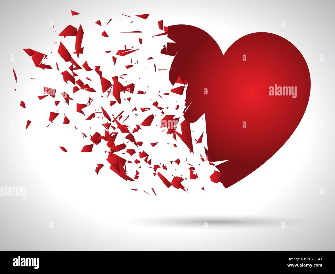 Exploding heart background for Valentine's Day Stock Photo - Alamy