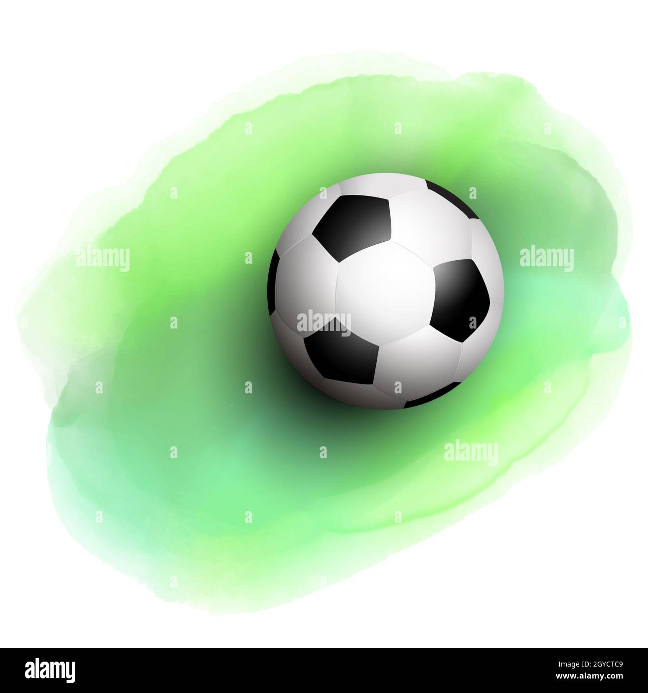 Soccer / football on a watercolor background Stock Photo - Alamy