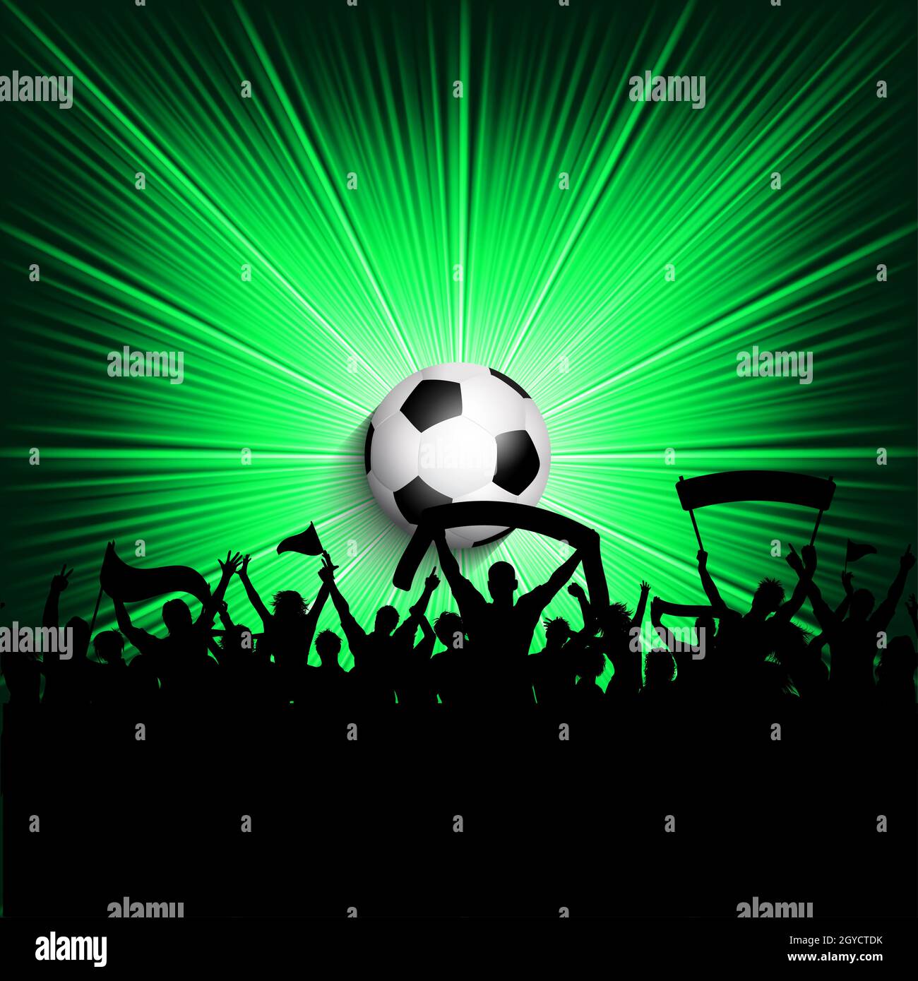 Crowd of supporters on a football background Stock Photo - Alamy
