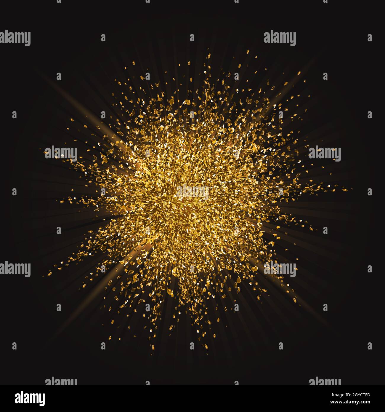 Glitter burst background with gold explosion effect Stock Photo - Alamy