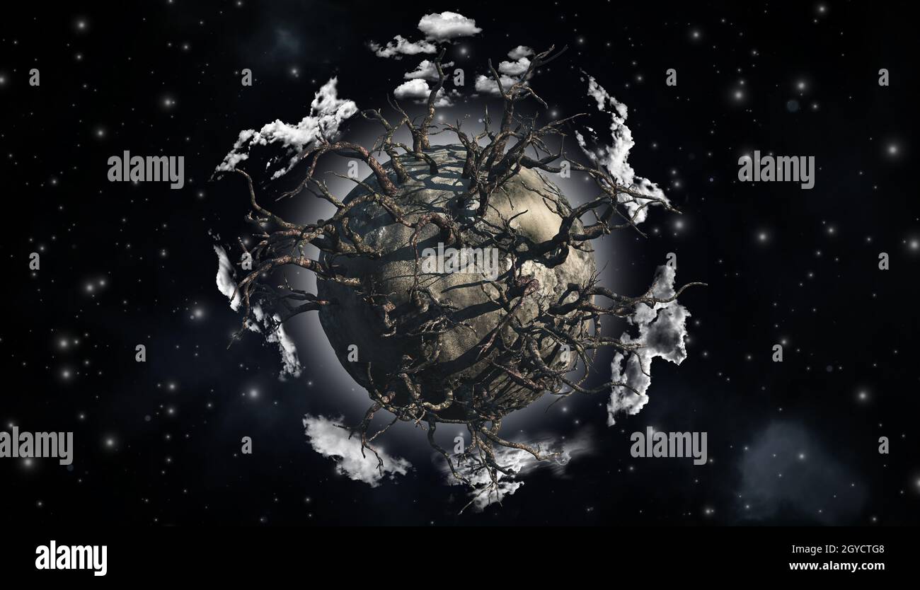 Abstract dead planet space background hi-res stock photography and ...