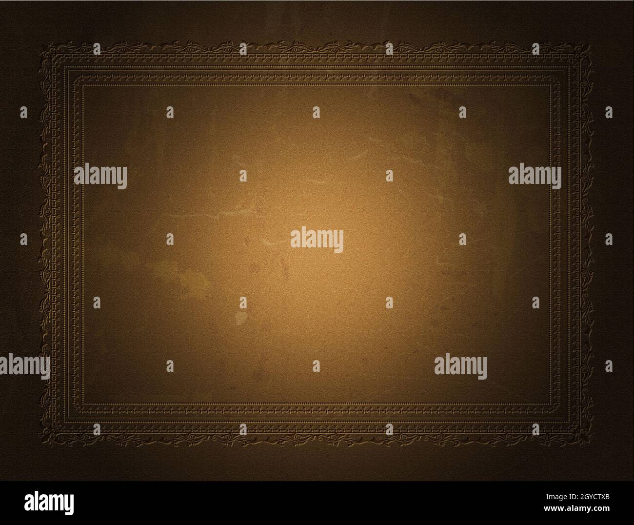 Grunge background with decorative embossed border Stock Photo - Alamy