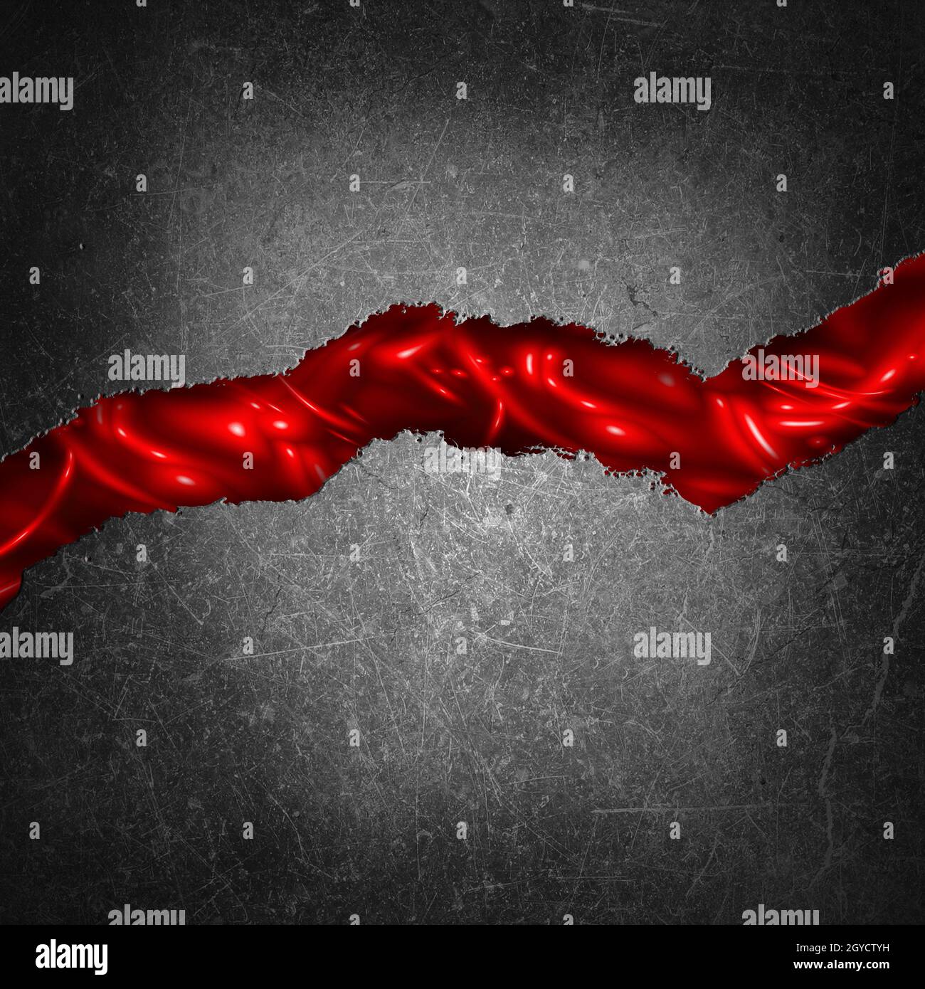 Grunge cracked concrete with gory red background underneath Stock Photo ...