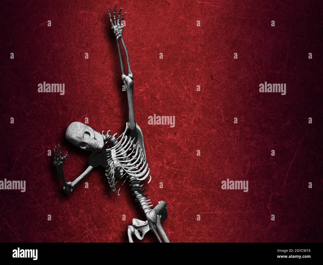 Grunge style halloween background with skeleton Stock Photo - Alamy