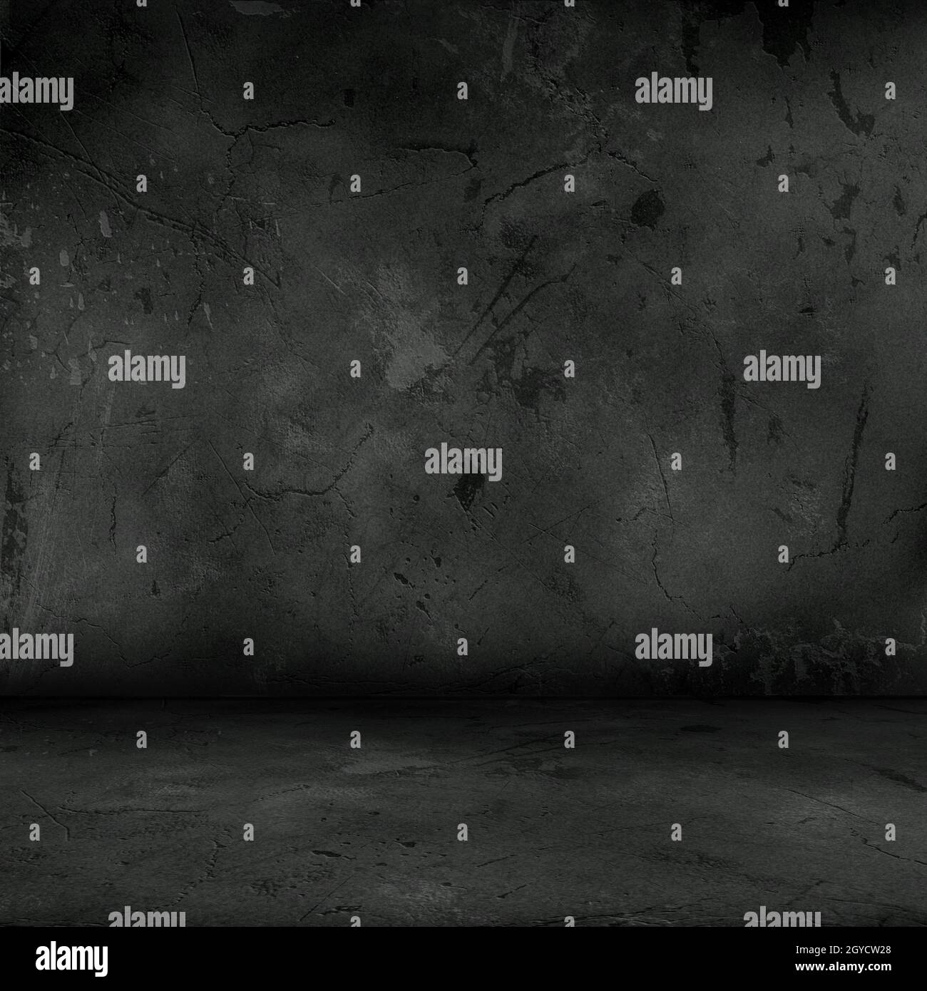 Dark interior with grunge concrete walls and floor Stock Photo - Alamy