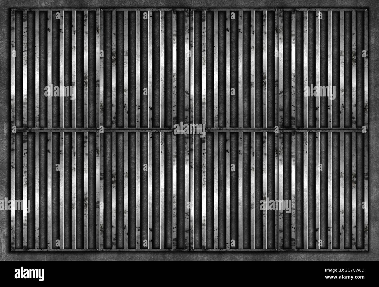 Grunge style metal bars on a wire background Stock Photo - Alamy