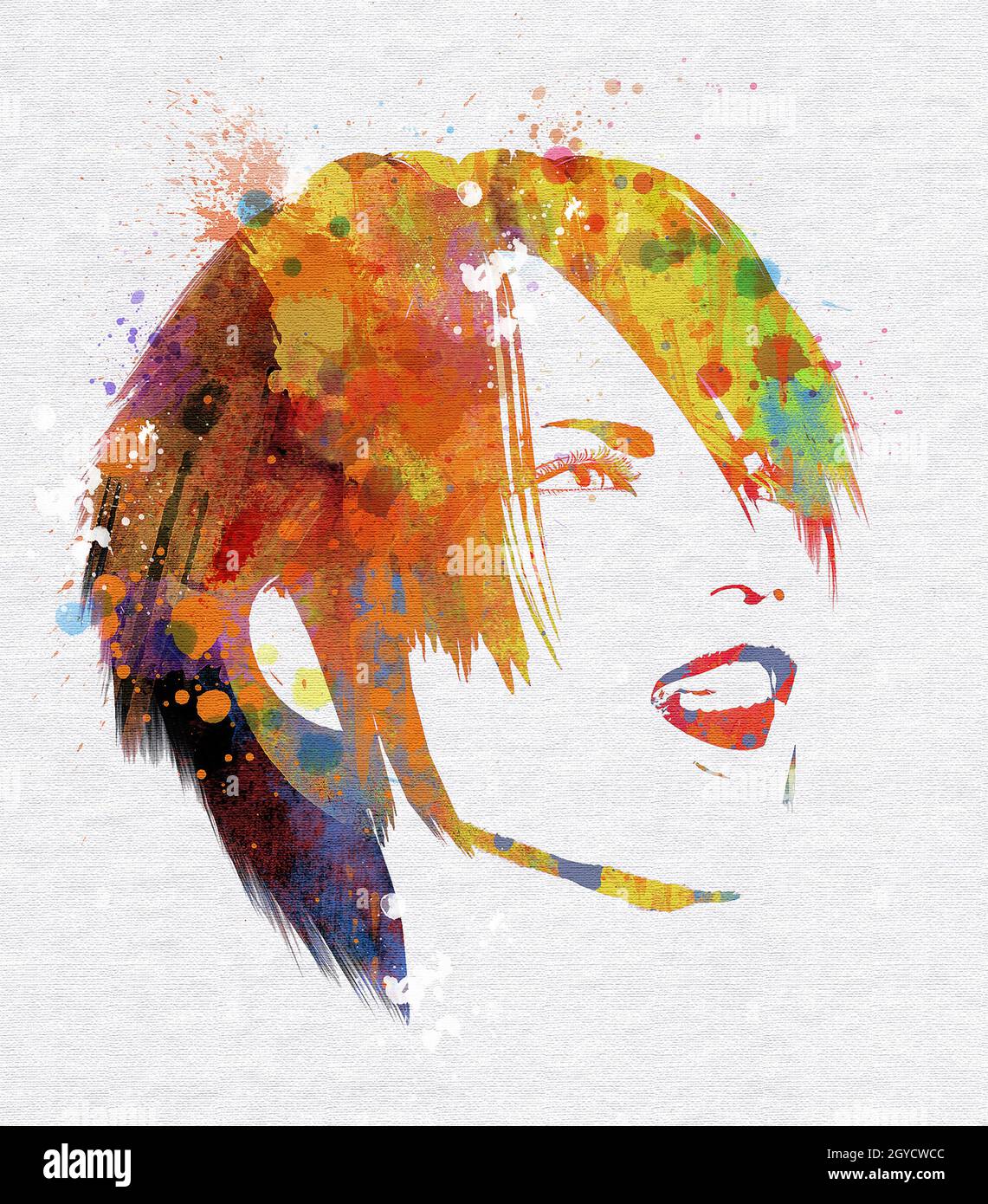 Paint splat face hi-res stock photography and images - Alamy