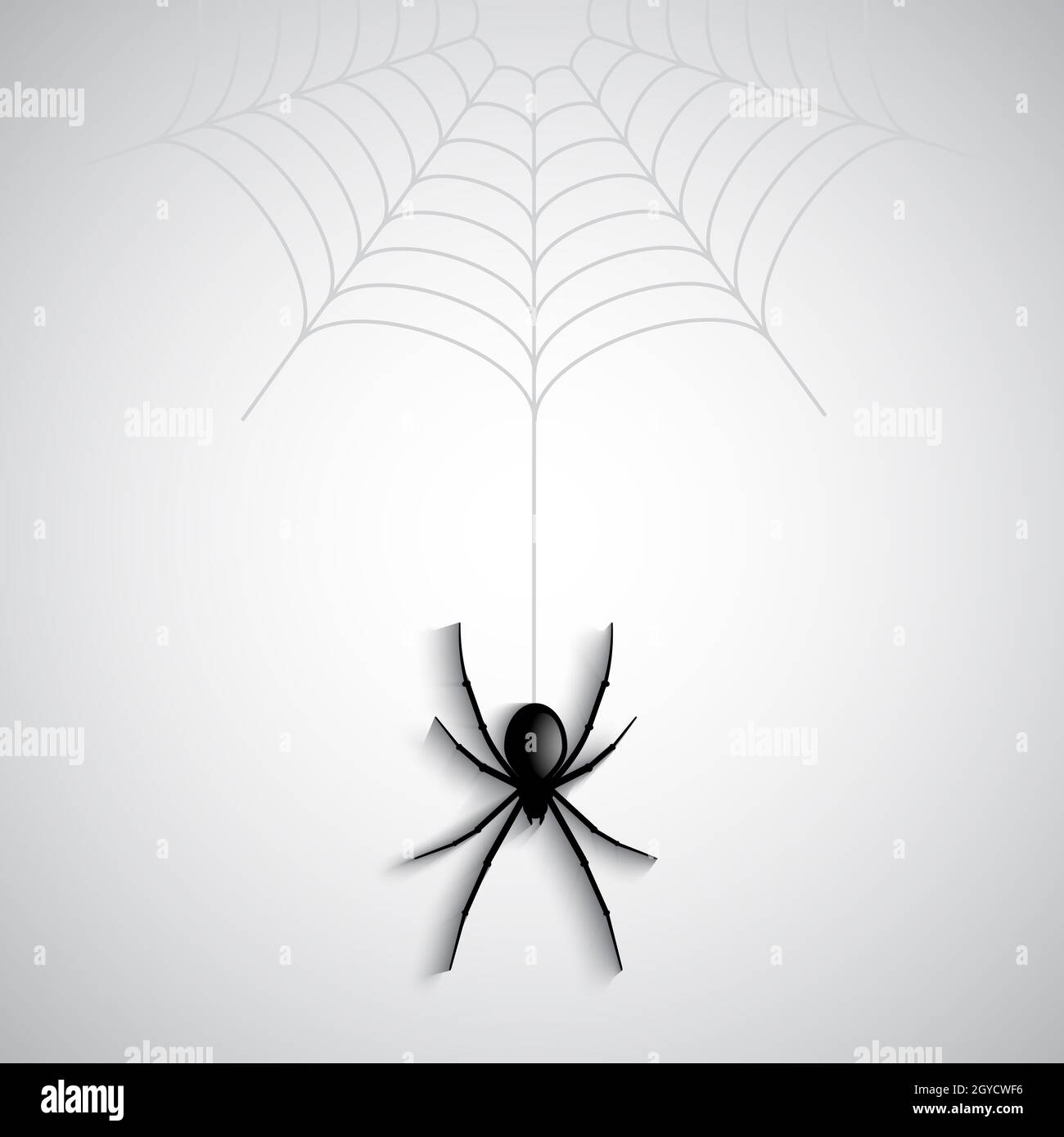 Halloween background with spider dangling from a cobweb Stock Photo - Alamy