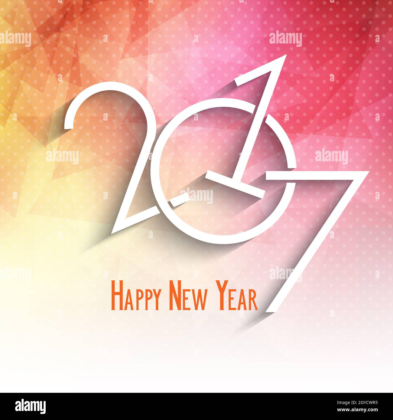 Happy New Year background with a low poly design Stock Photo - Alamy