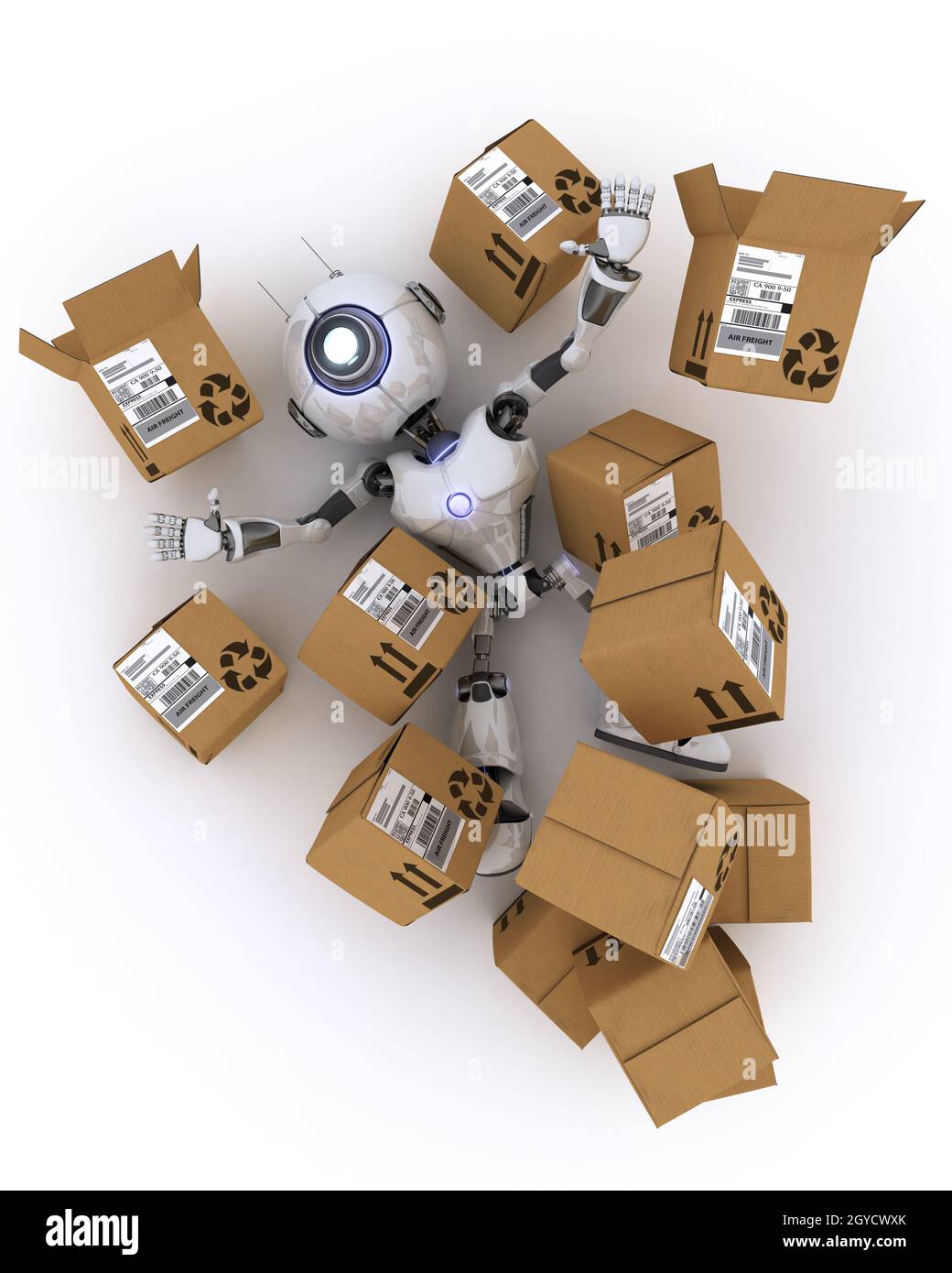 Robot carton Cut Out Stock Images & Pictures - Alamy