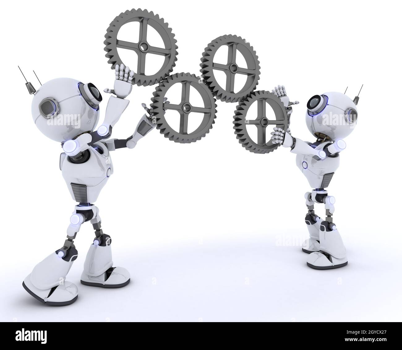 3d render robot gear mechanism hi-res stock photography and images - Alamy