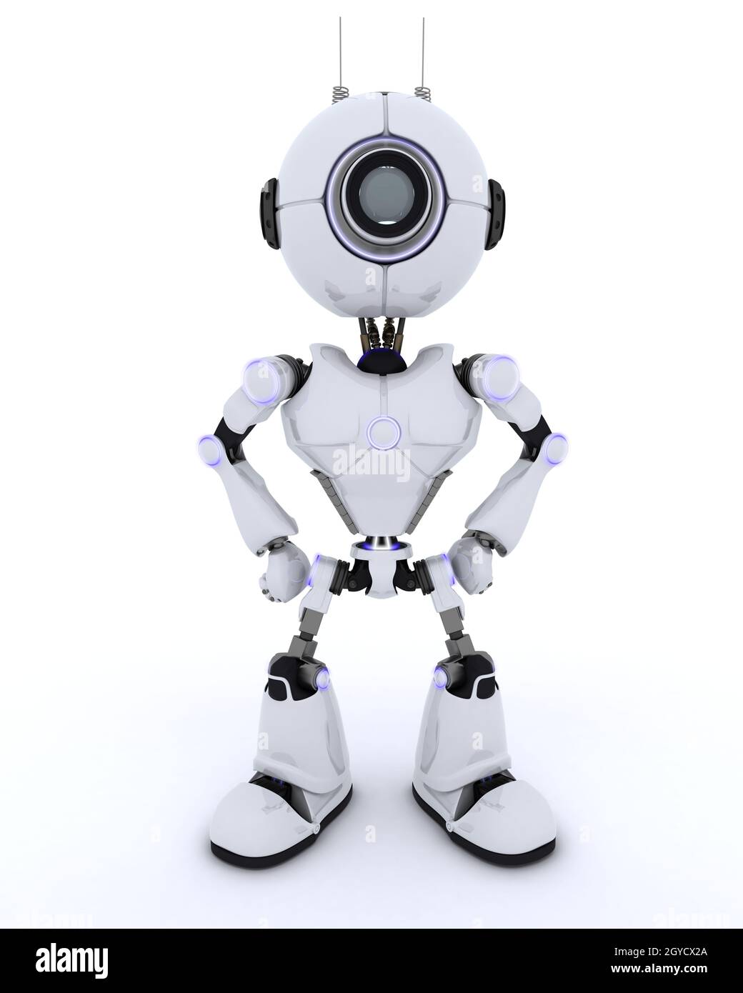 3D Render of a Robot Stock Photo - Alamy