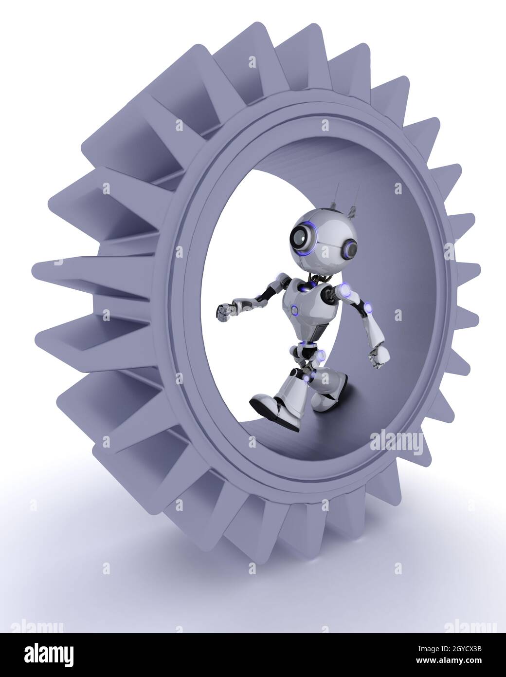 3D Render of a Robot gears concept Stock Photo - Alamy