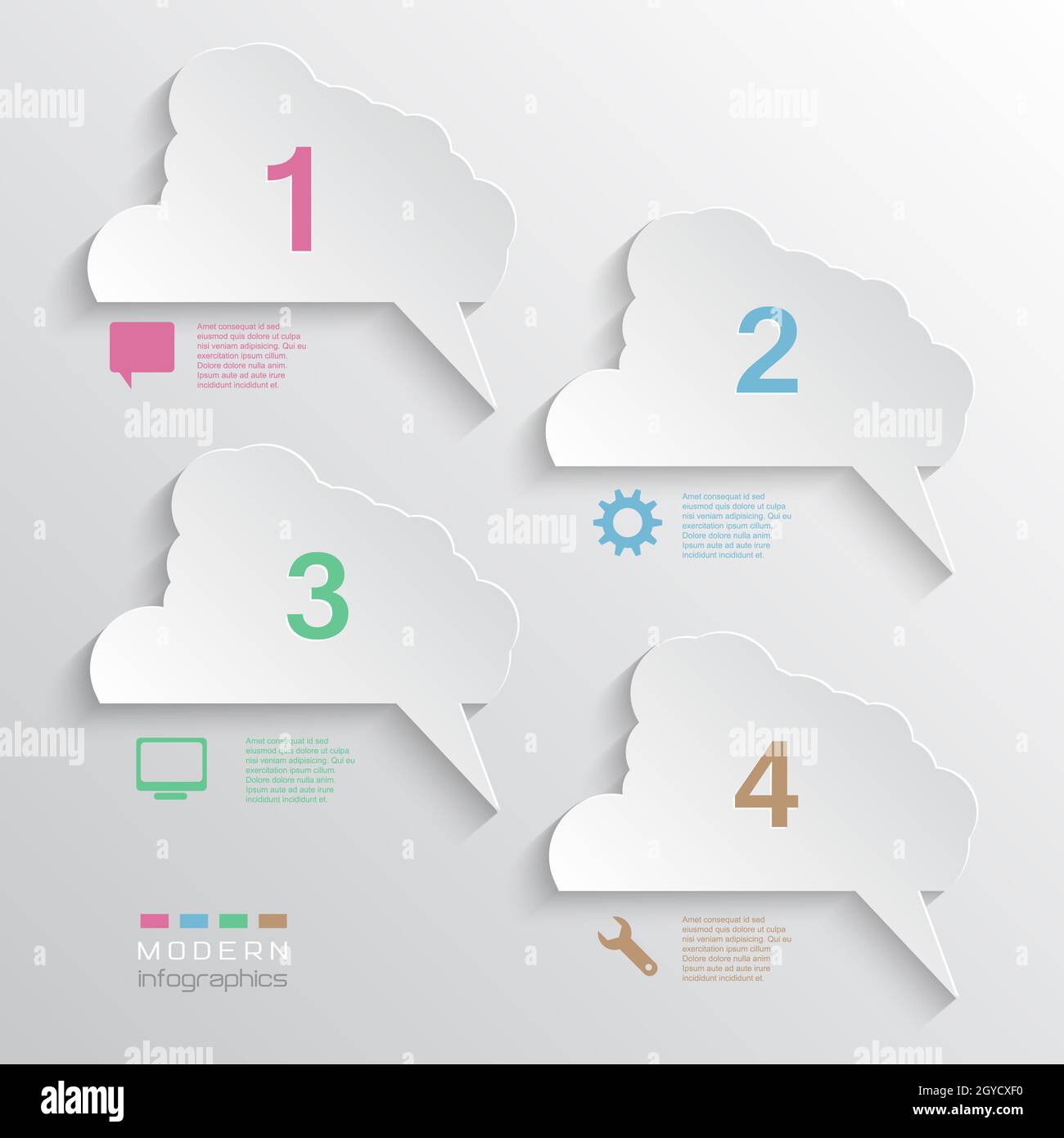 Modern design for infographics options background Stock Photo - Alamy