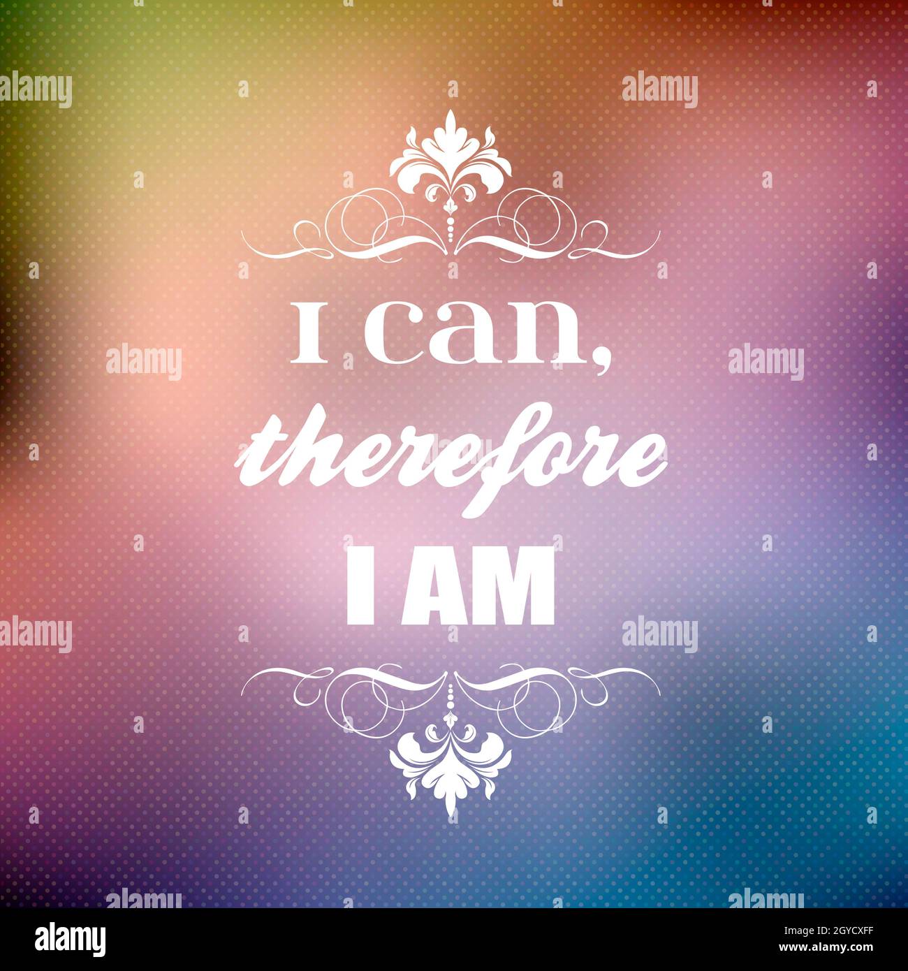 Inspirational quote on an abstract background Stock Photo - Alamy