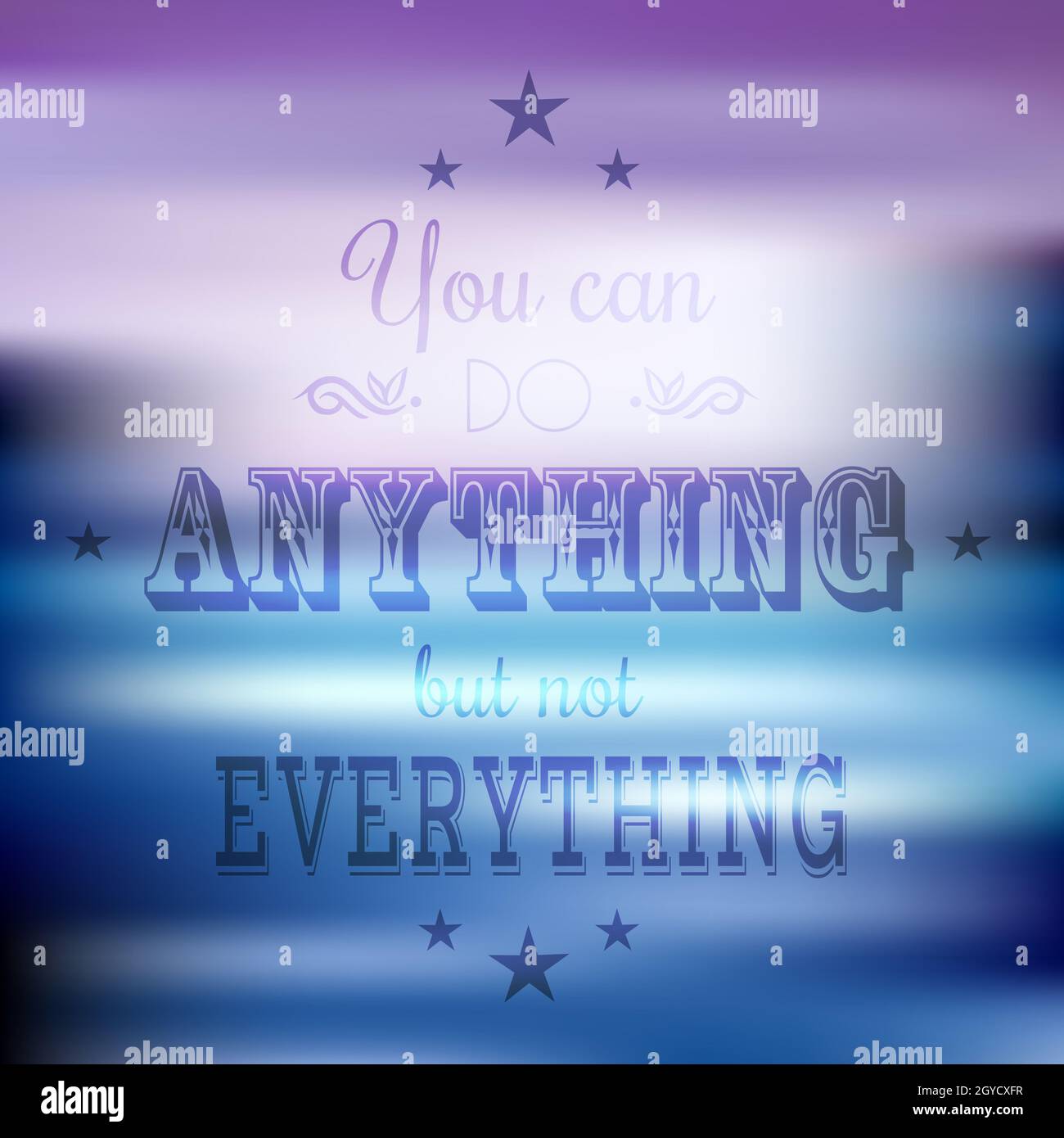 Inspirational quote on an abstract blur background Stock Photo - Alamy