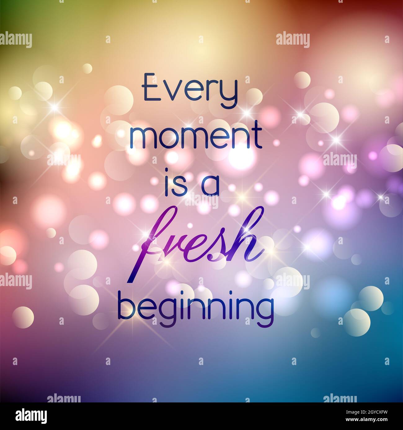 Inspirational quote on an abstract background Stock Photo - Alamy