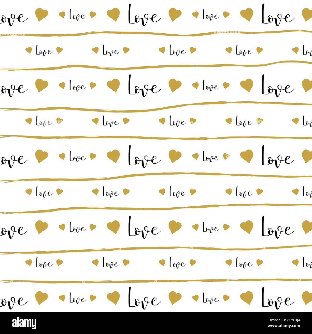 Decorative background with the word love and hand drawn lines Stock ...