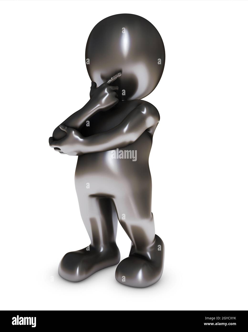 3d render man thinking hi-res stock photography and images - Alamy