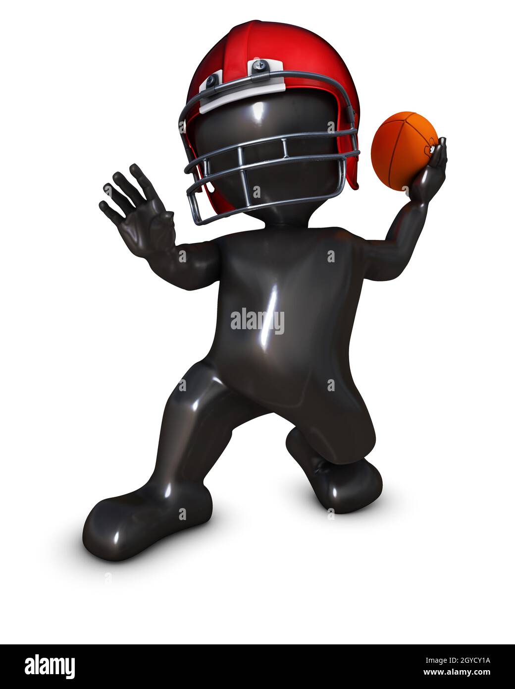 3D Render of Morph Man playing american football Stock Photo - Alamy