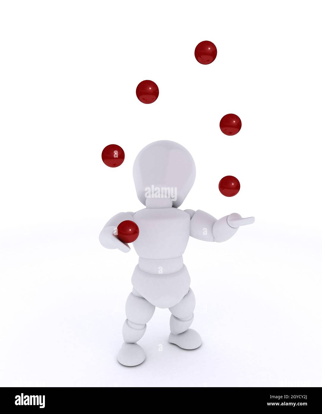 3D render of a man juggling with red balls Stock Photo - Alamy
