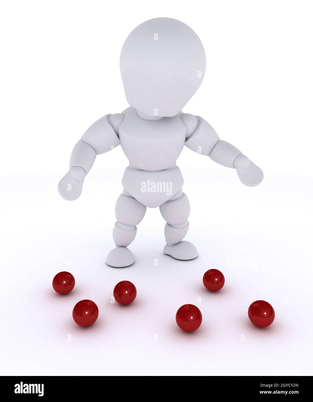 3D render of a man juggling with red balls-dropped Stock Photo - Alamy