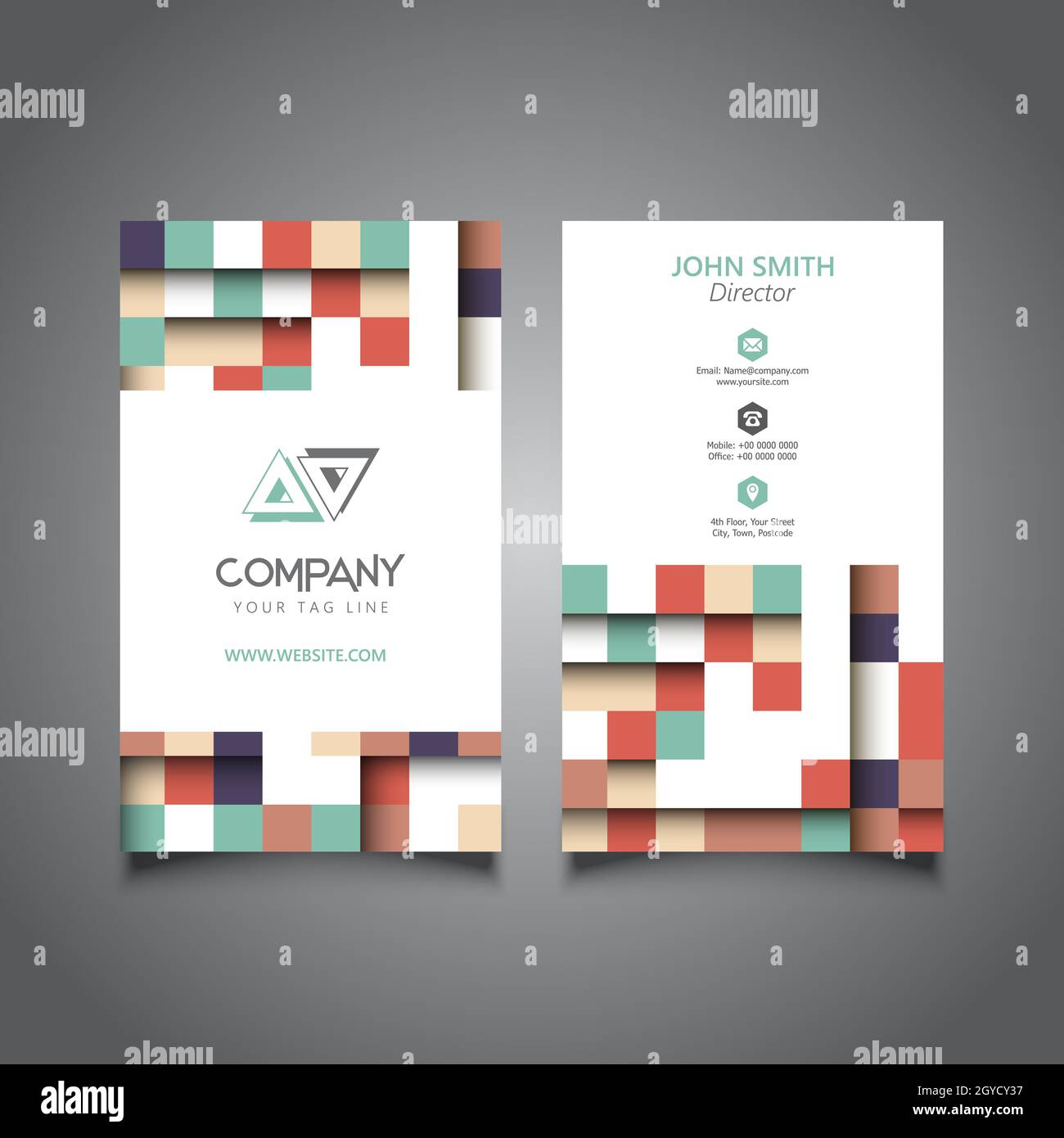 Business card with a modern design Stock Photo - Alamy