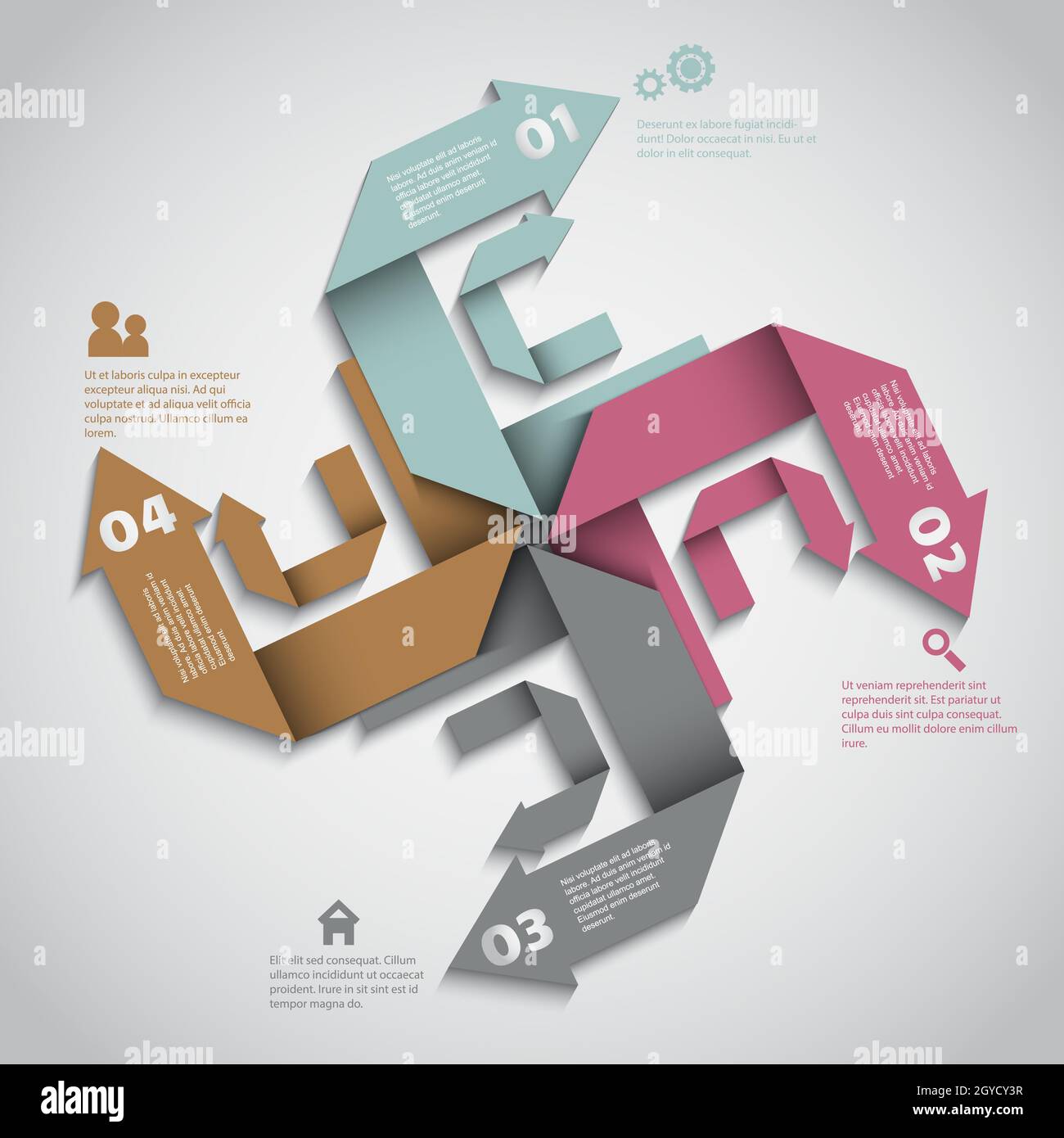 Modern design for infographics options background Stock Photo - Alamy