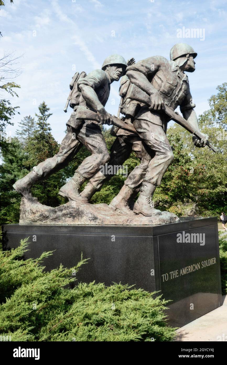 Sculpture dedicated to the American Soldier at the United States ...