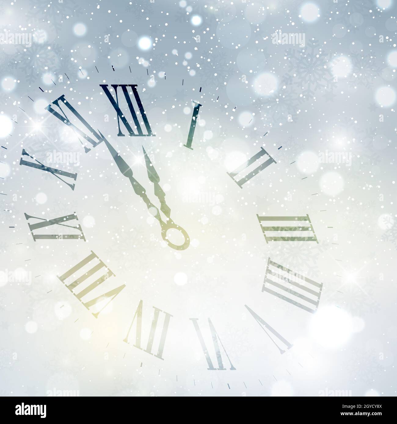 Happy New Year background with clock face Stock Photo - Alamy