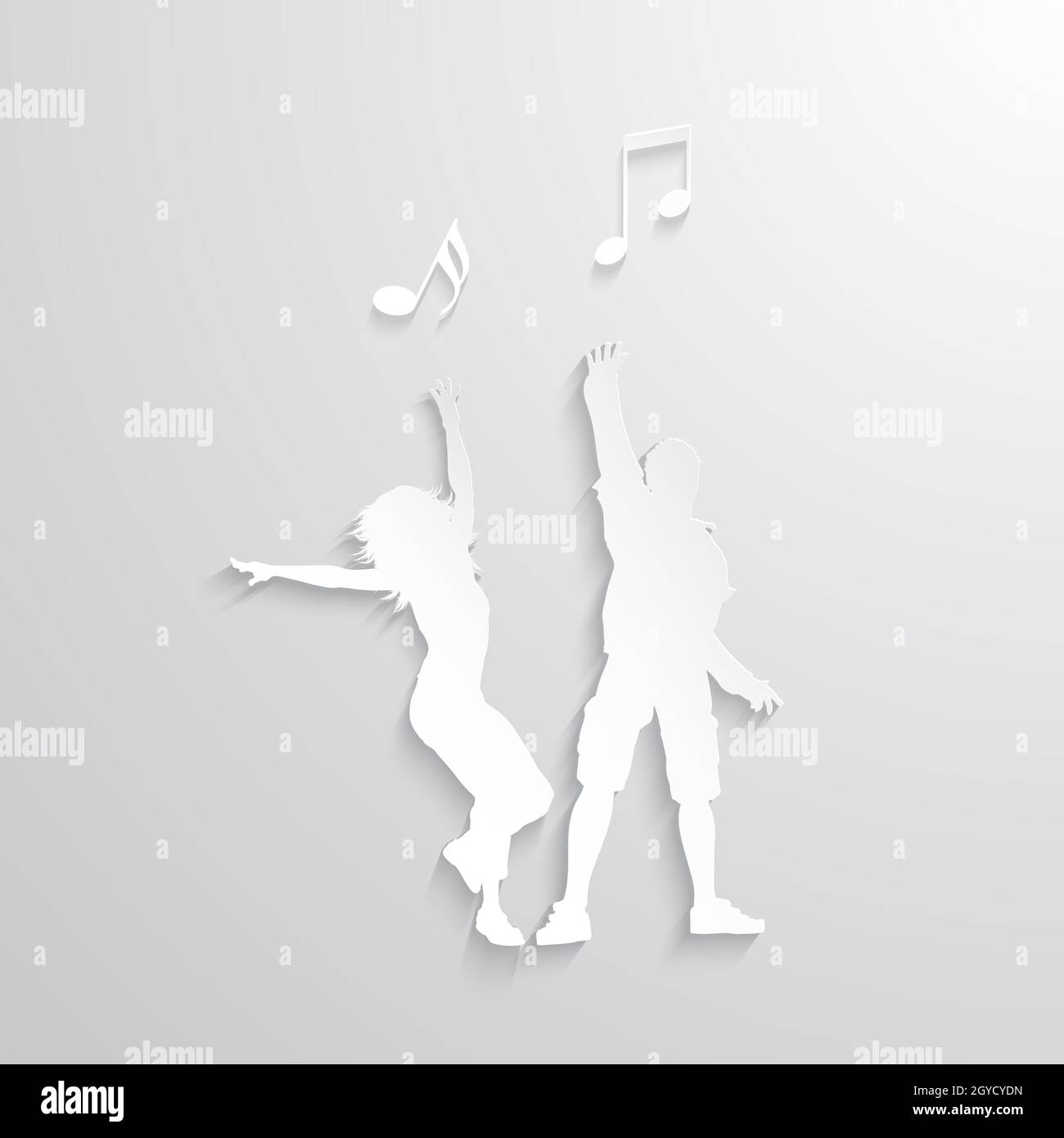 Party people background with music notes Stock Photo - Alamy