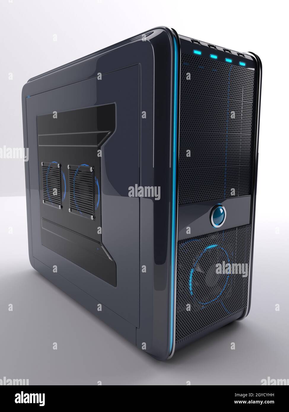 3D Render of PC Computer Tower Stock Photo - Alamy
