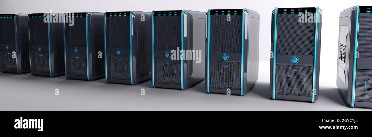 3D Render of PC Computer Tower Stock Photo - Alamy