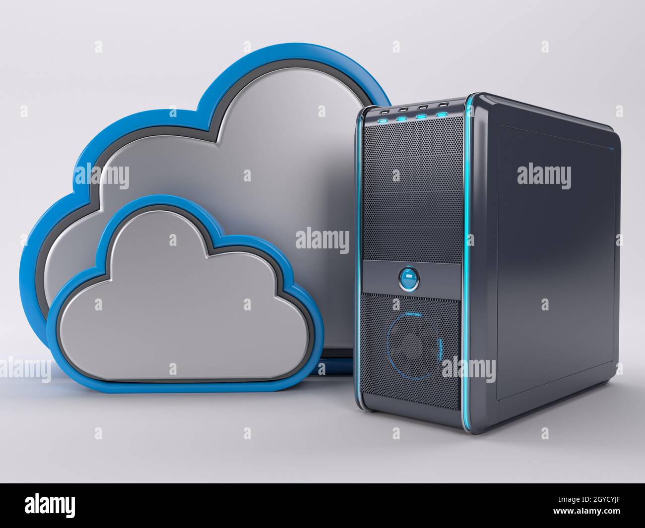 3D Render of PC Computer Tower Stock Photo - Alamy