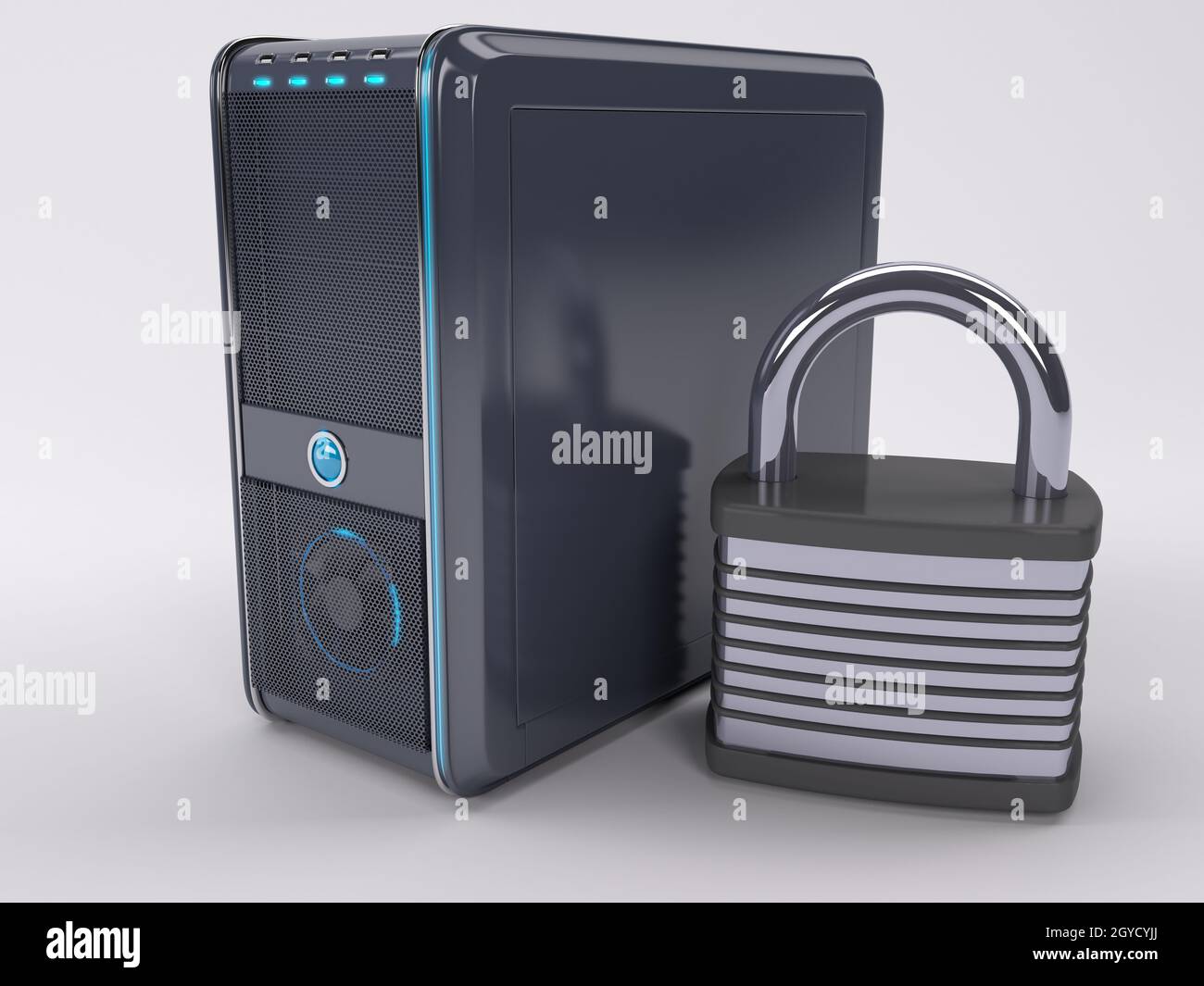3D Render of PC Computer Tower Stock Photo - Alamy