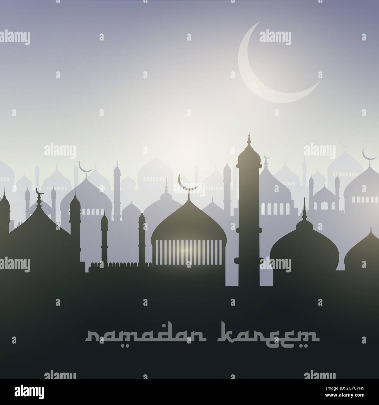 Decorative landscape background for Ramadan Stock Photo - Alamy