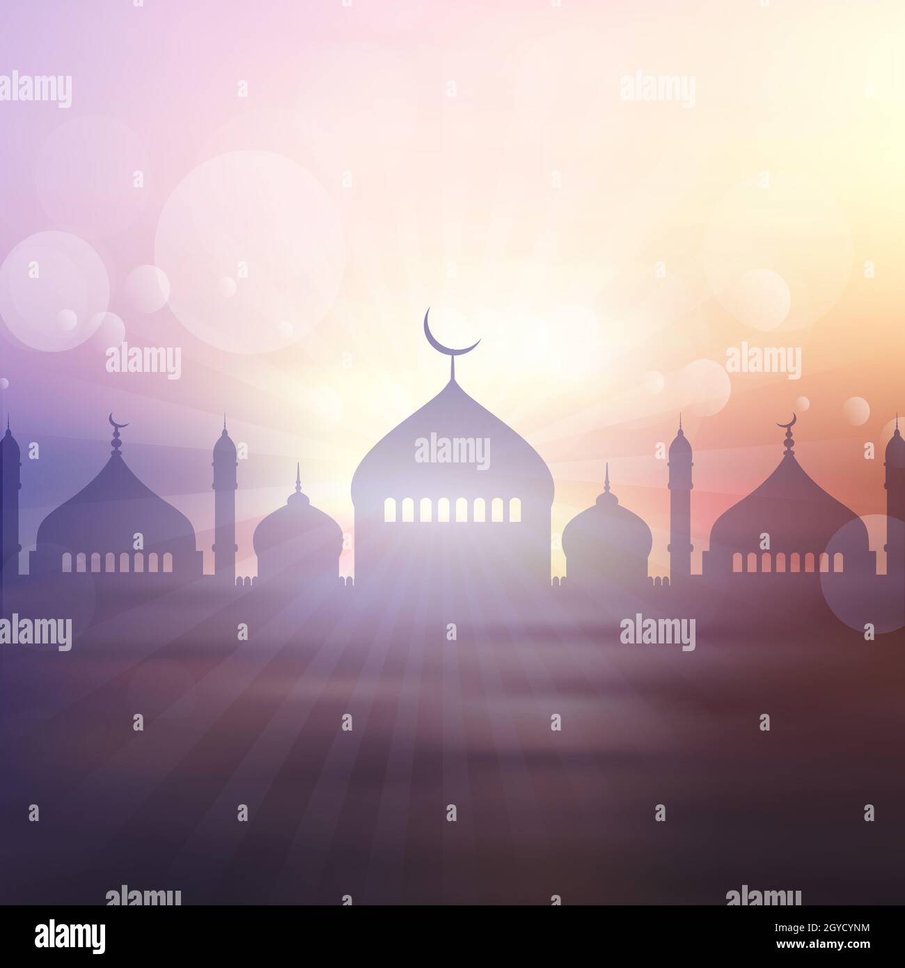 Decorative landscape background for Ramadan Stock Photo - Alamy
