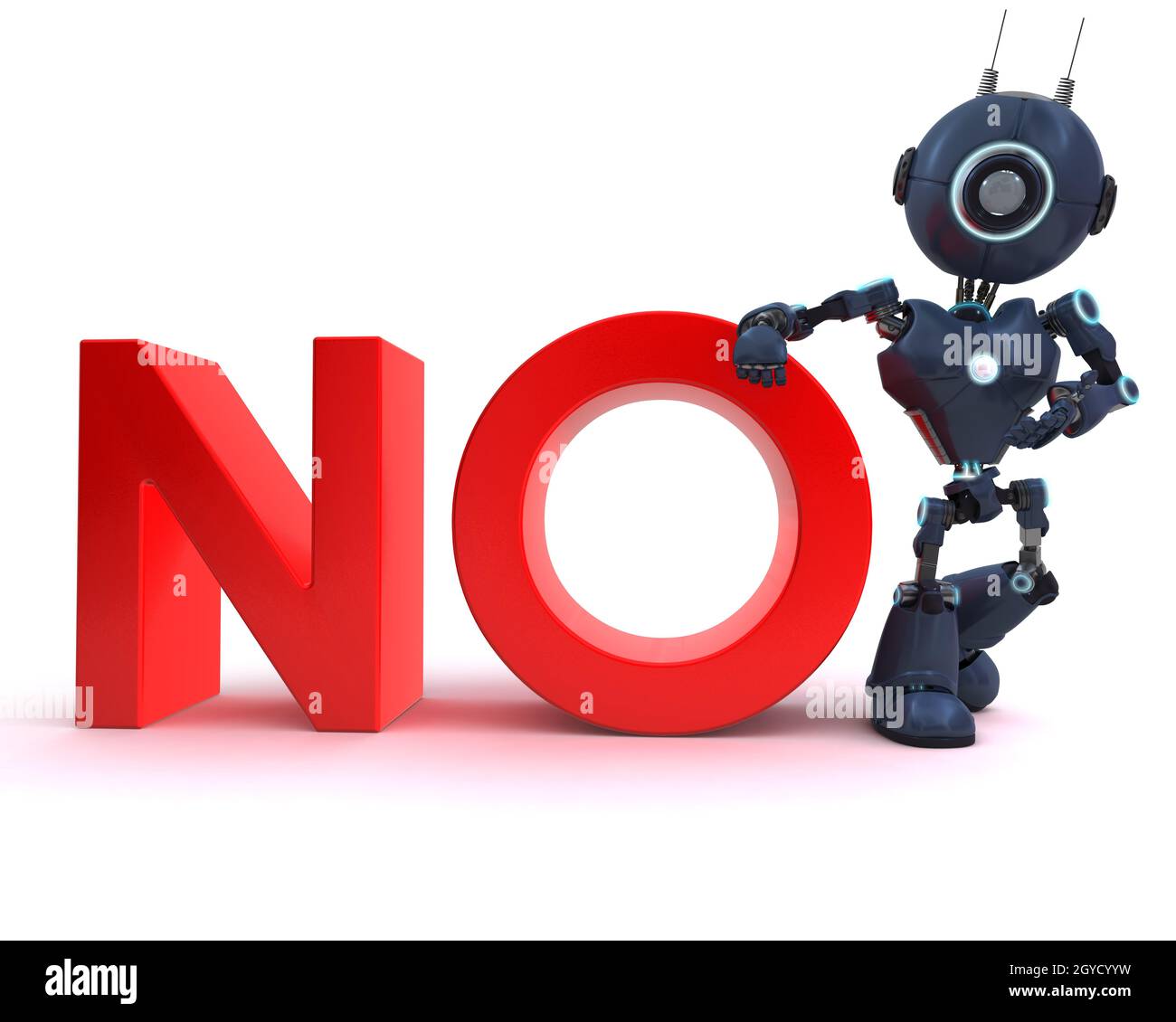 3D Render of an Android with no sign Stock Photo - Alamy