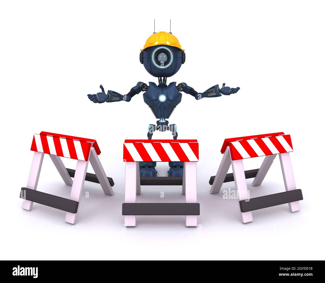 3D Render of an Android at construction site Stock Photo - Alamy