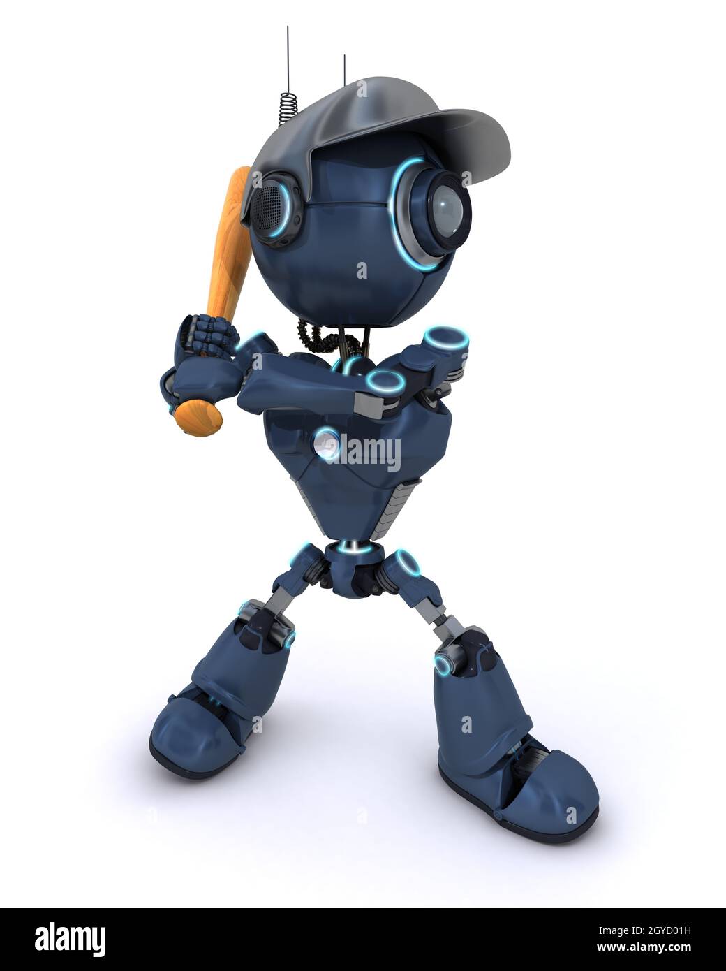 3d man robot baseball Cut Out Stock Images & Pictures - Alamy