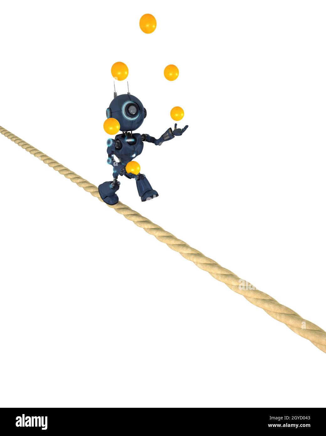 3D Render of an Android juggling balls Stock Photo - Alamy