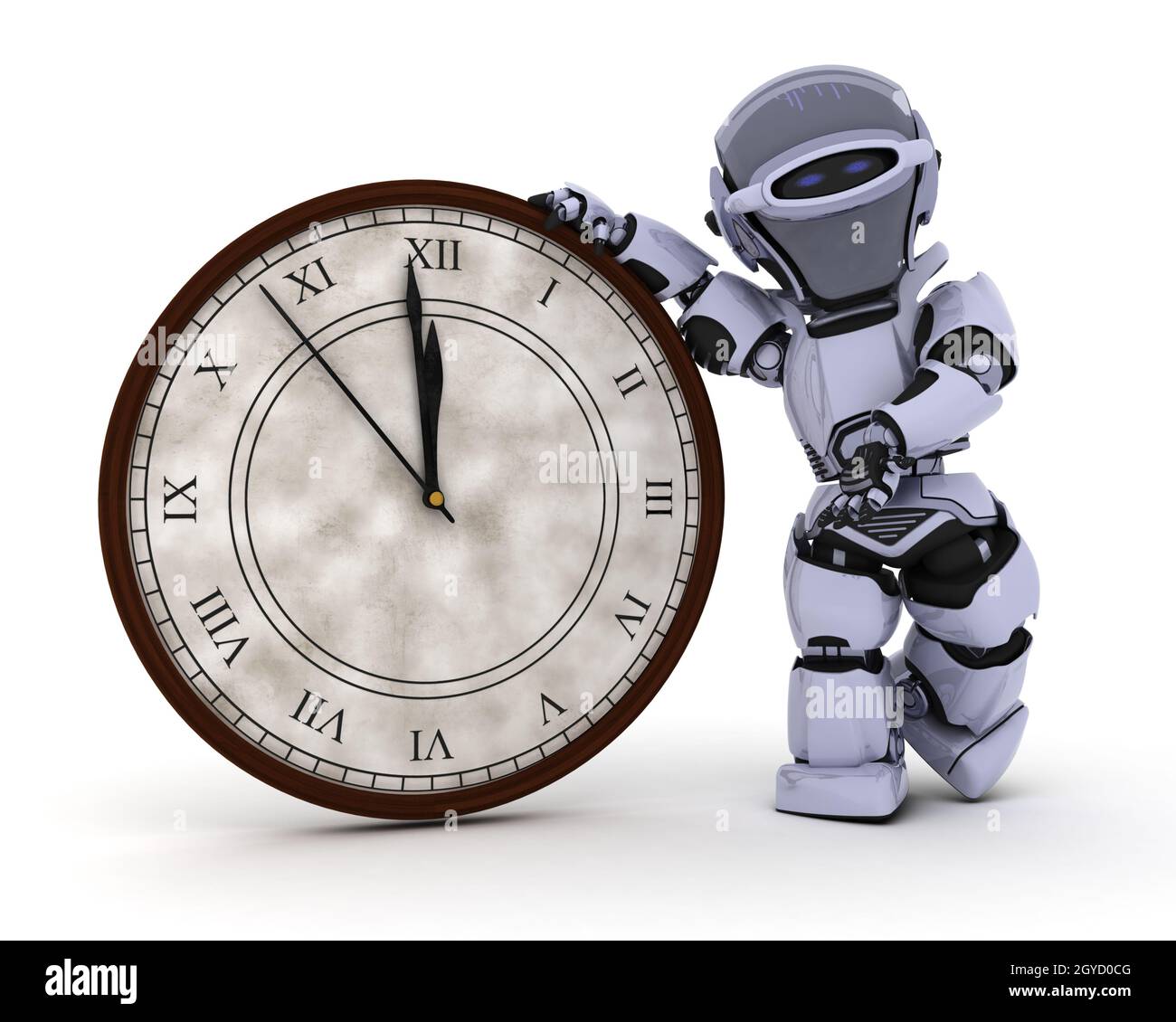 Robot clock Cut Out Stock Images & Pictures - Alamy